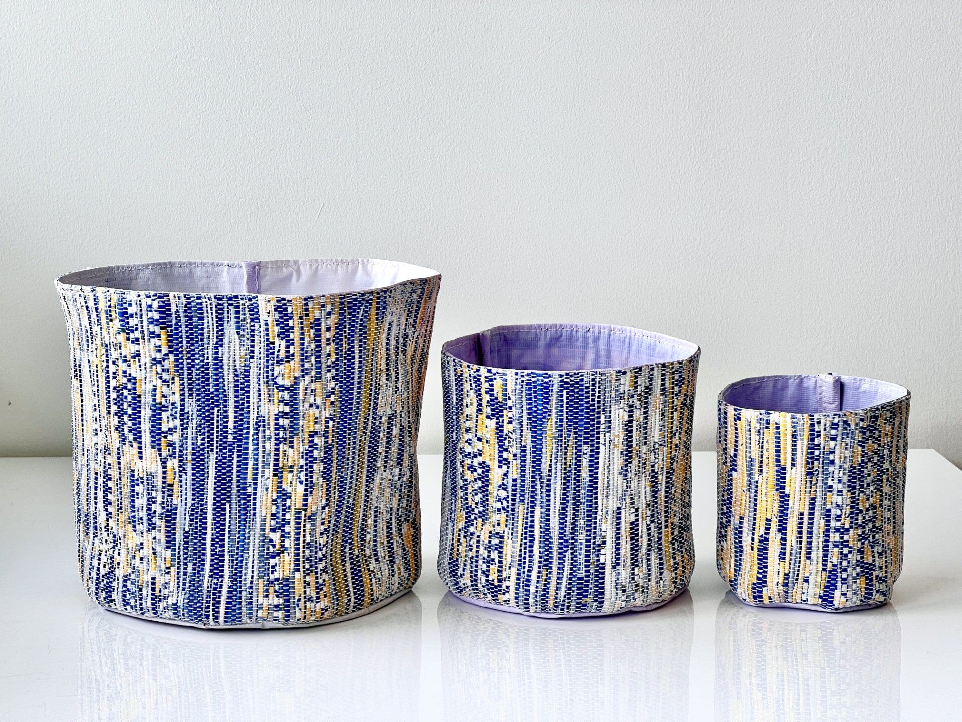 Blue Round Planter – Kate's Potted Creations