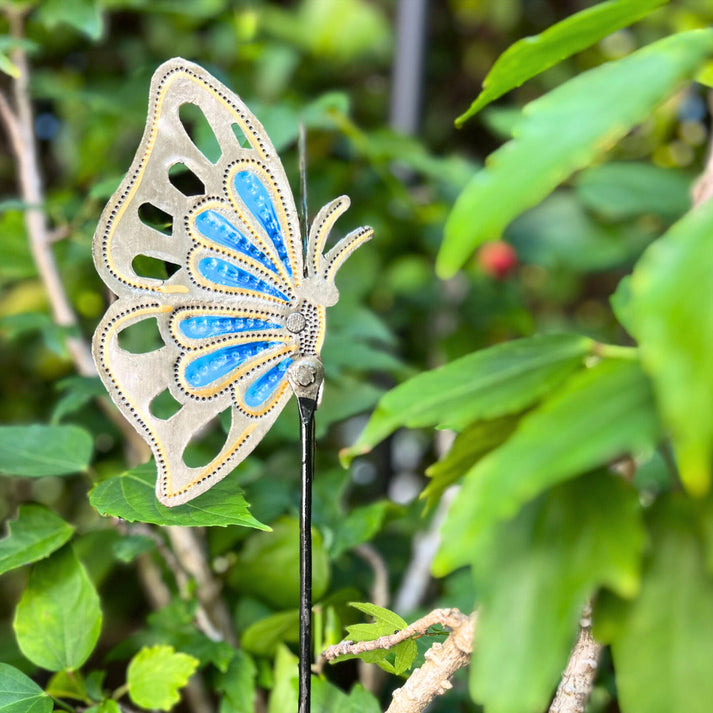 Blue Butterfly Stake – Kate's Potted Creations
